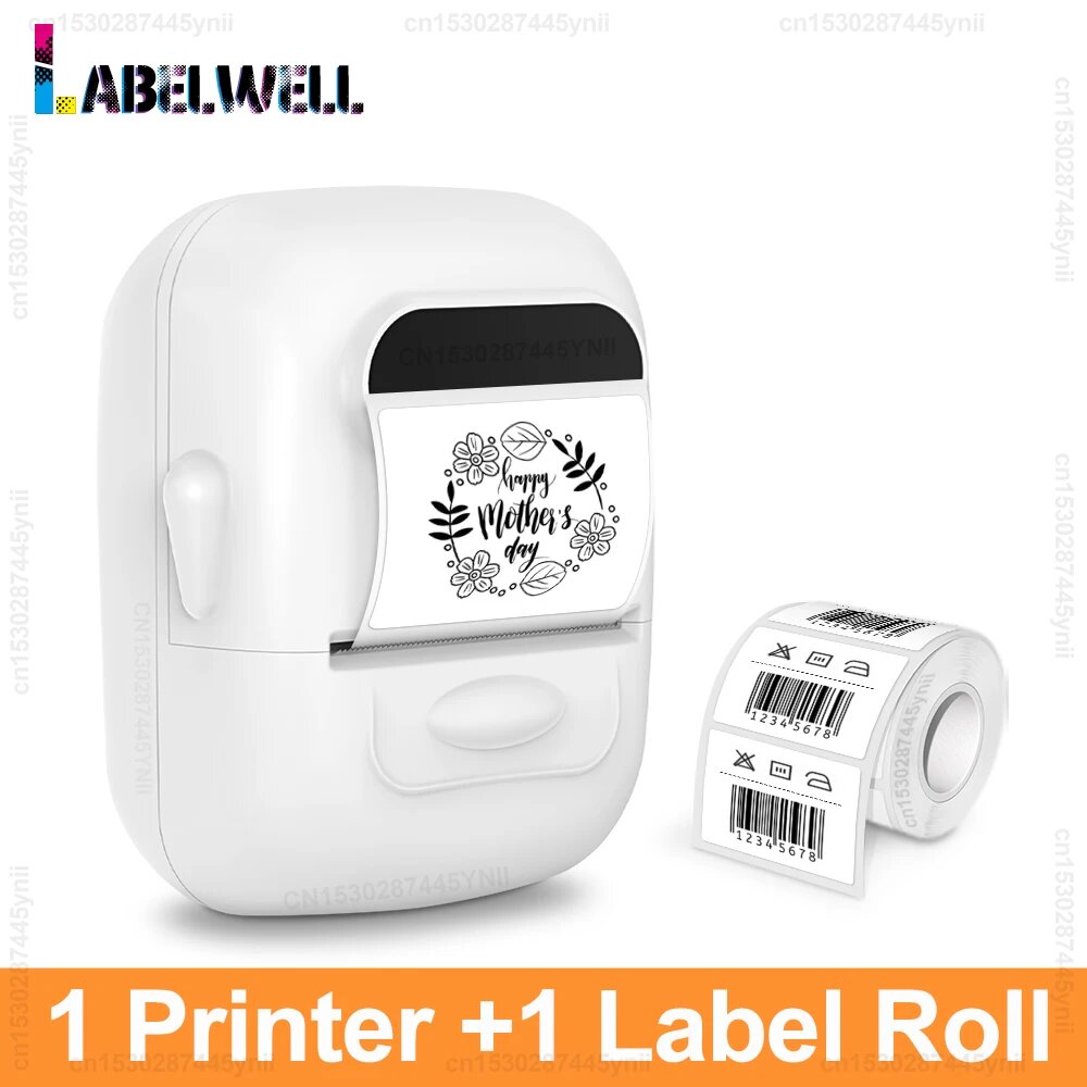 Мини-принтер для этикеток P50, термопринтер без чернил, принтер для самоклеящихся этикеток, аналогичный M110 Marklife P50 E210 или ленточному принтеру 1PK.