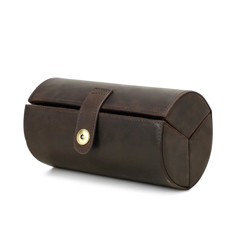 CONTACT'S FAMILY Ретро чехол для солнцезащитных очков из натуральной кожи с 3 слотами коробка для хранения очков дорожный портативный держатель для солнцезащитных очков