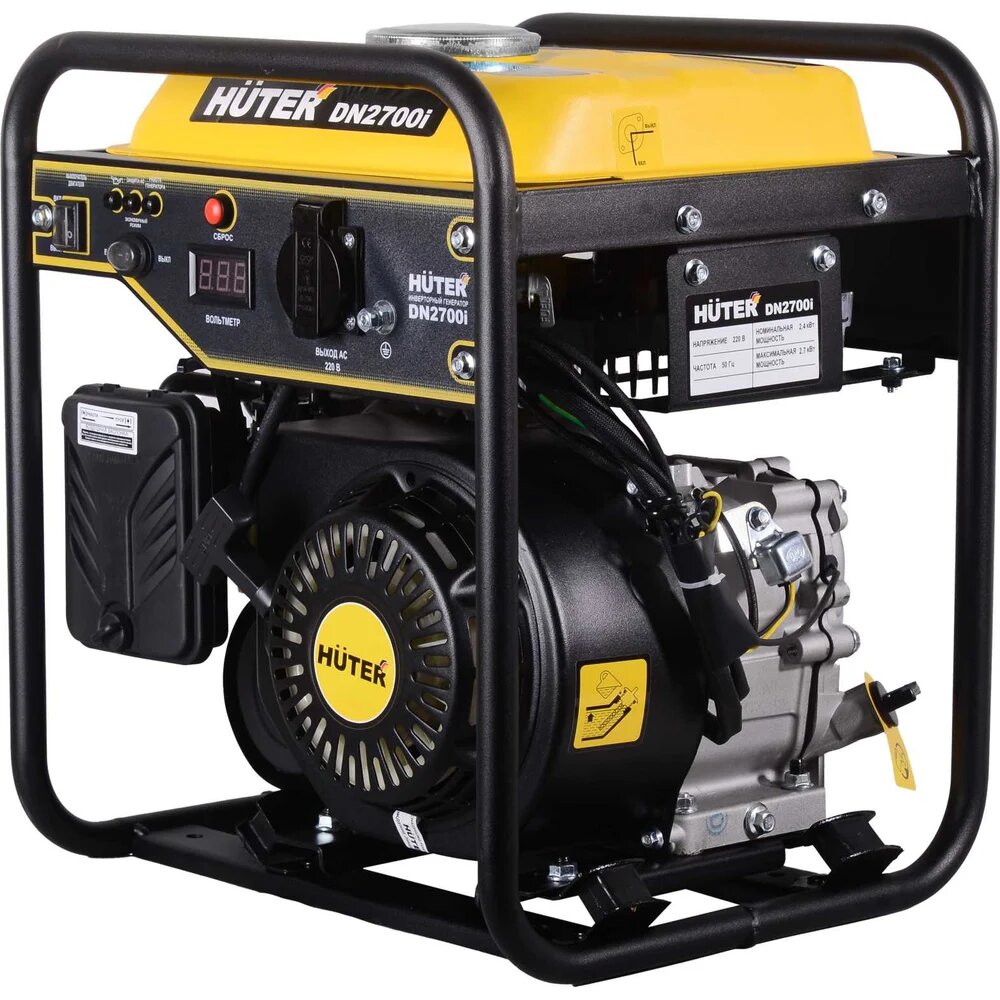 Инверторный генератор Huter DN2700i 64/10/6, 10 л, четырёхтактный бензиновый двигатель, открытый кожух, защита