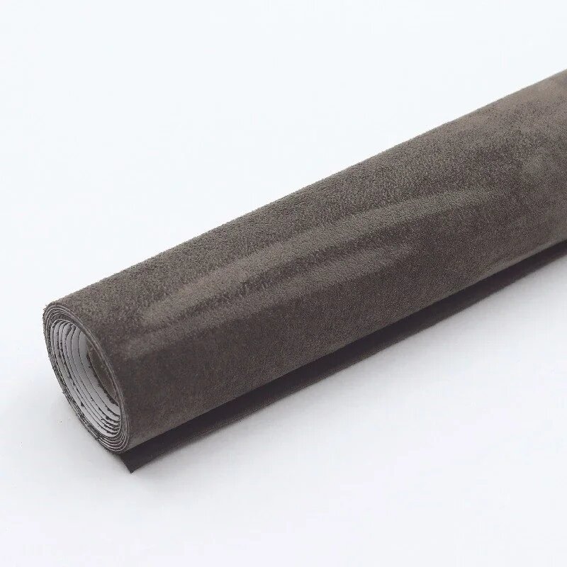 Липкая замшевая ткань Alcatara для рукоделия Серый, 50x150cm, black brown