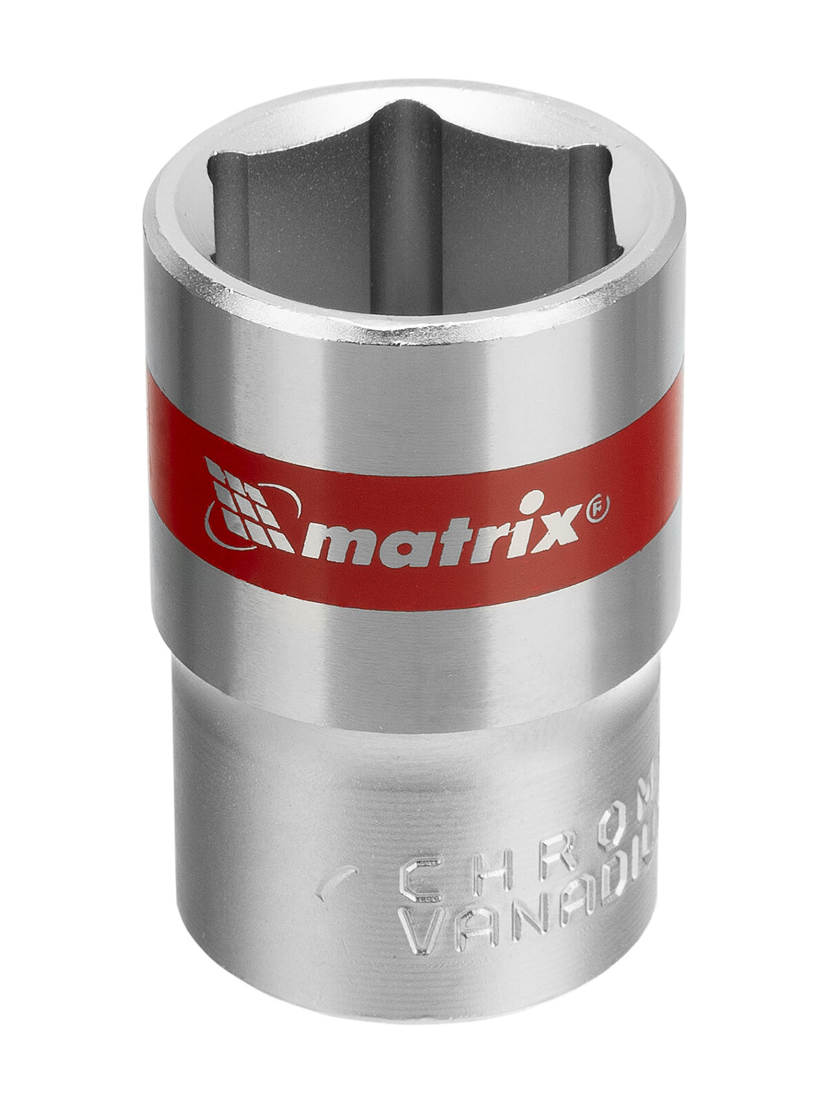 Головка торцевая Matrix 18 мм, 6-гранная, CrV, под квадрат 1/2", хромированная 13118