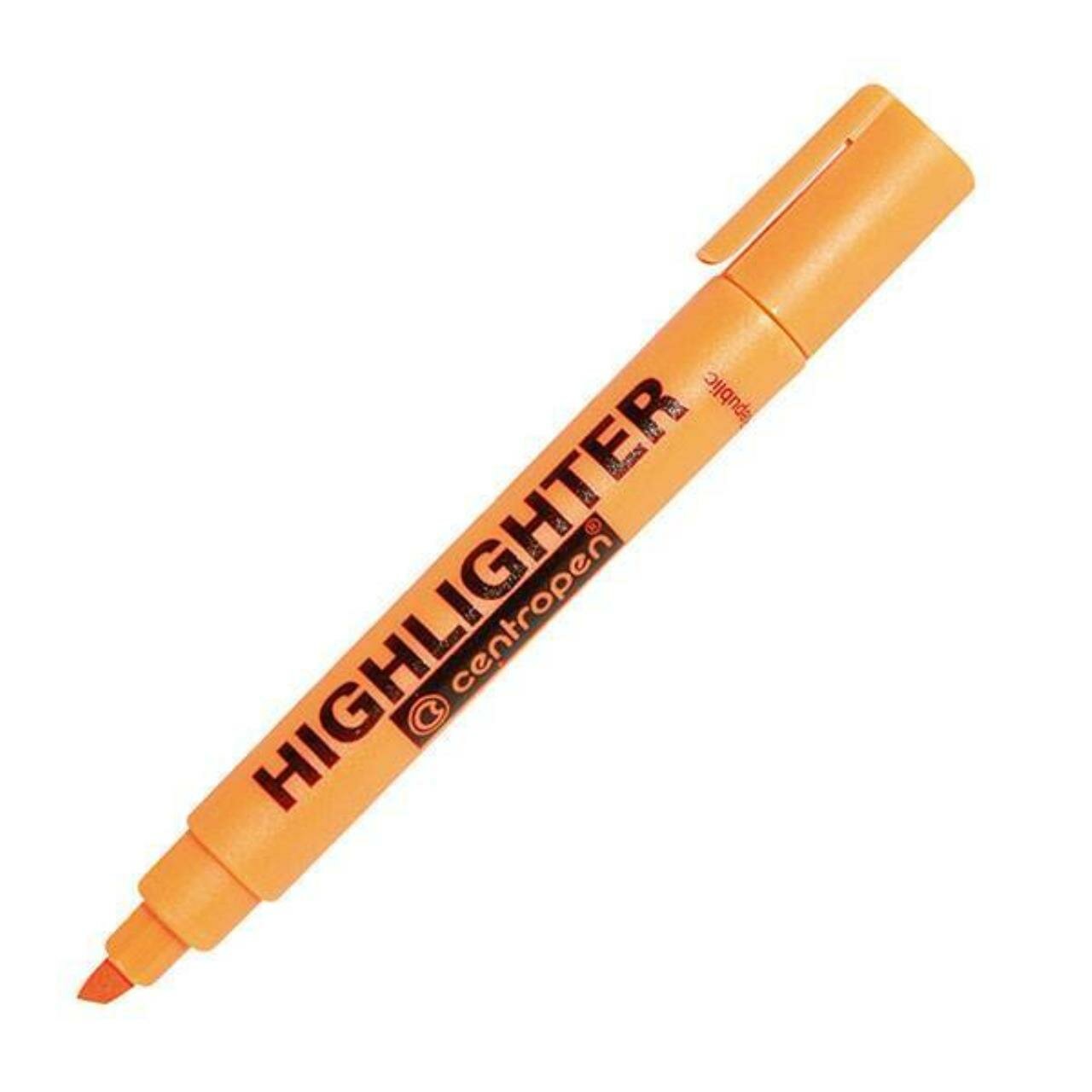 Маркер 1 шт текстовый CENTROPEN FAX 14,6 мм, оранжевый скошенный
