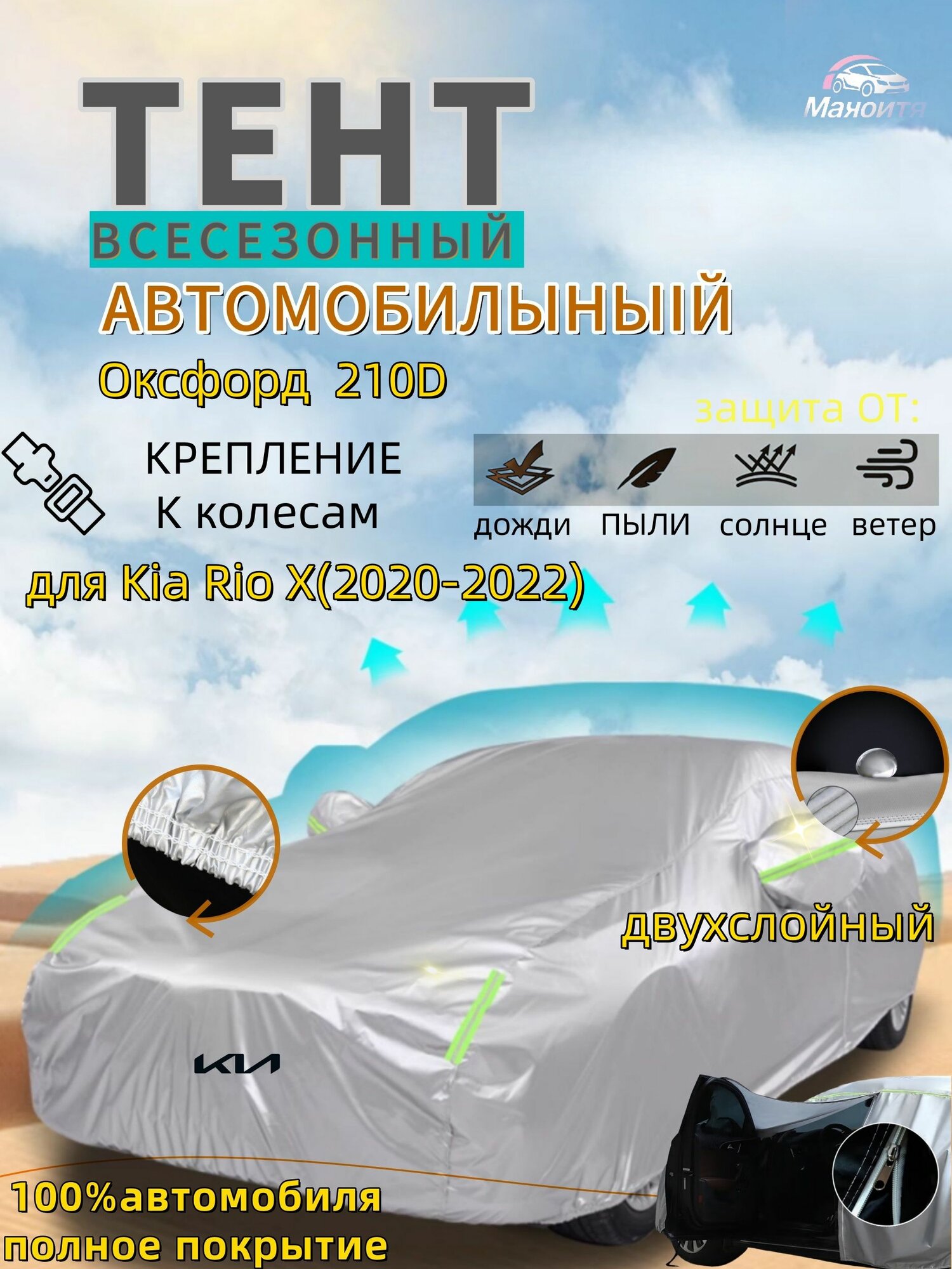 Kia Rio X тент для автомобиля