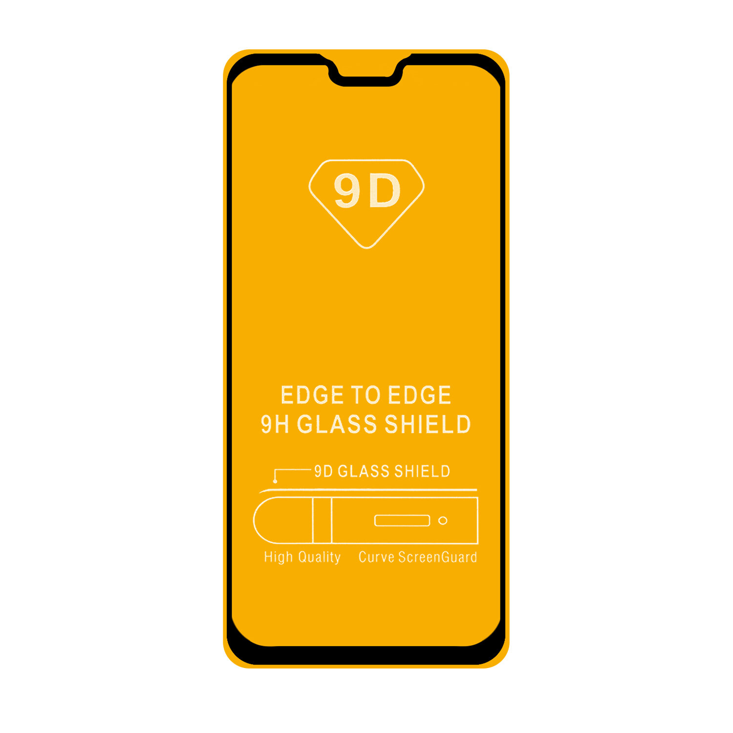 Защитное стекло премиум 9D для Honor 8X / Honor 9X Lite черный