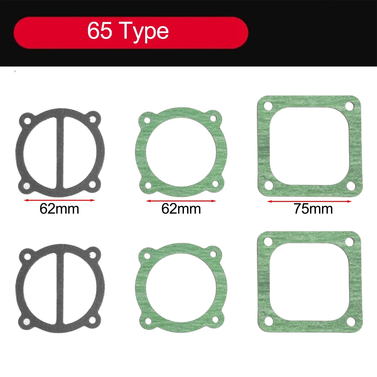 LEENKEA Прокладки клапанных пластин для воздушного компрессора 65 типа (6 шт.)