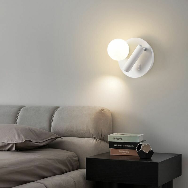 Минималистичная вращающаяся светодиодная настенная лампа с креативным дизайном для освещения гостиной, задней стены коридора