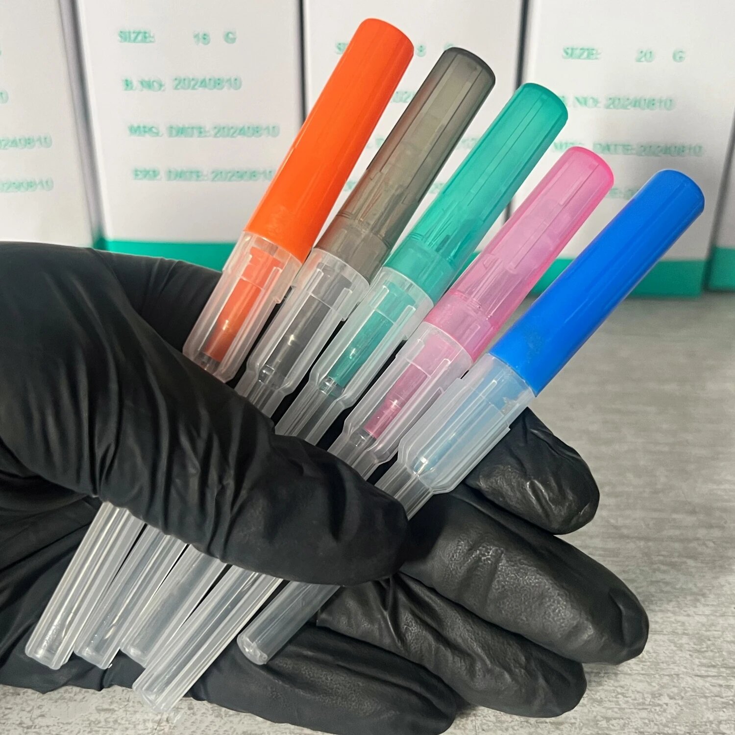 Одноразовые стерильные иглы для пирсинга 14-22г 16G-1.2mm 50pcs