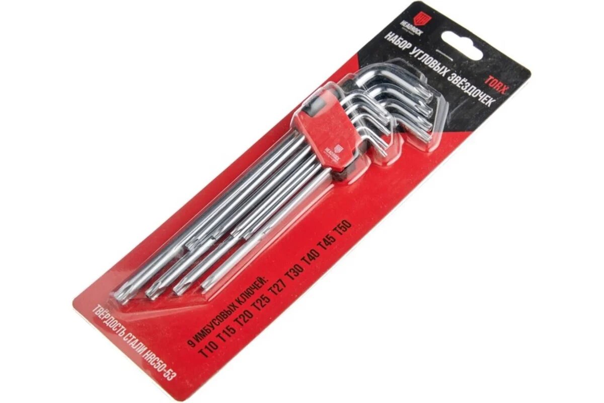 HEADROCK Набор имбусовых TORX ключей среднего размера 9 предметов 184-508-500
