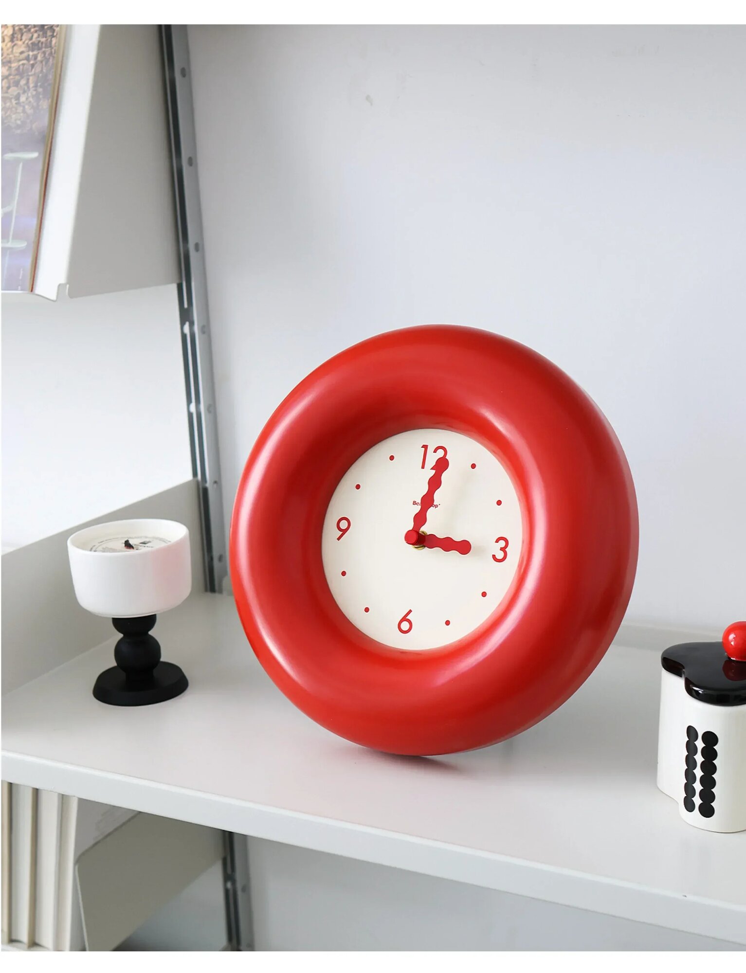 Настенные часы Cream Bubble, 12 дюймов, Красный