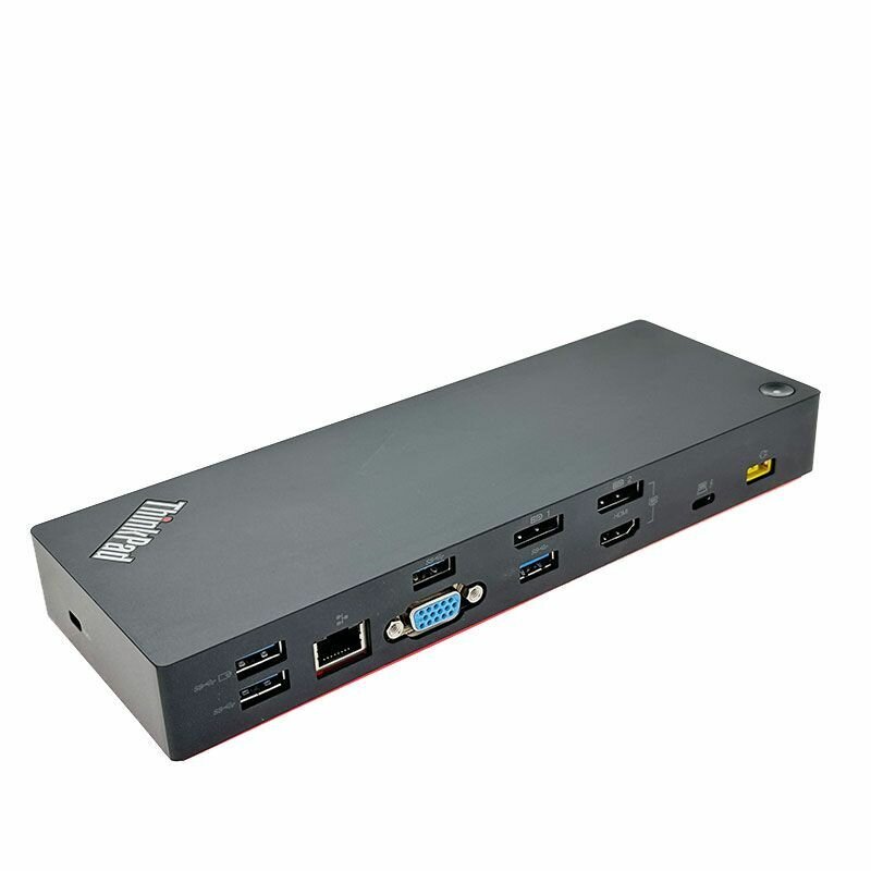 40AC USB-C TYPE-C Удар молнии 3 Док-станция для ноутбуков для Lenovo ThinkPad X1 Carbon X390 X280 E480 E490 T490 T580 T590 T480 T470 T570 P51 03X7543