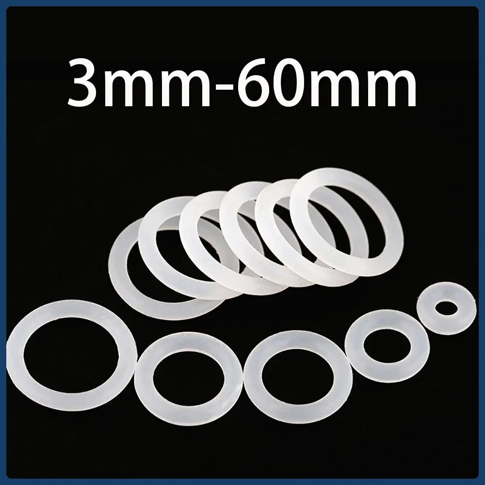 Силиконовые уплотнительные кольца 3-60 мм 5Pcs OD 45mm, CS 4mm