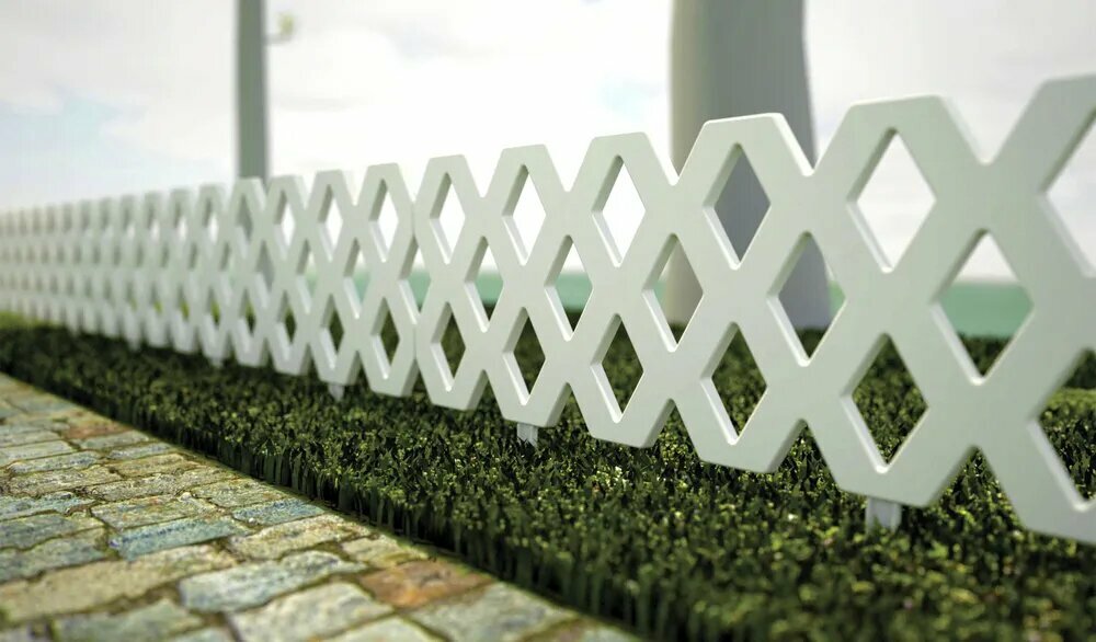 Декоративный заборчик, садовое ограждение Ромб - 2,4 м. в упаковке.