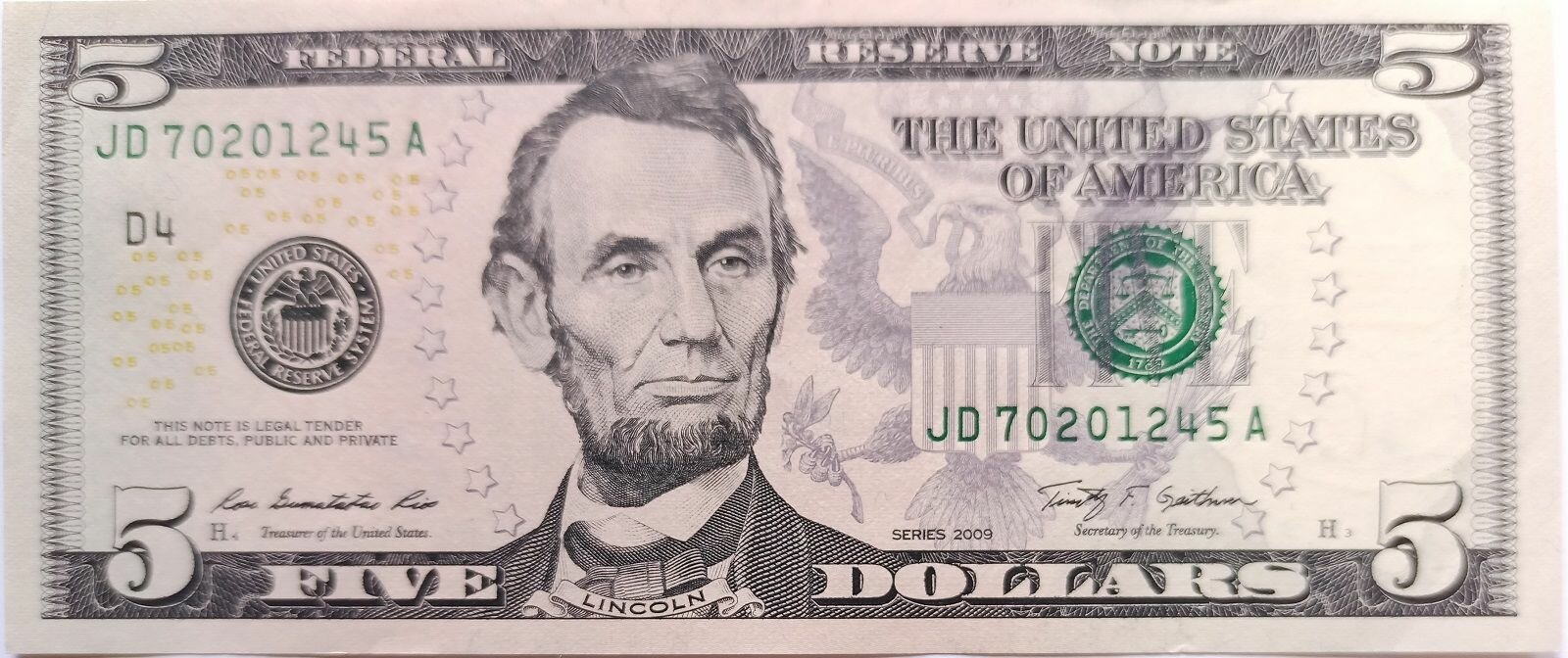 5 долларов 2013 год США 70 2012 45