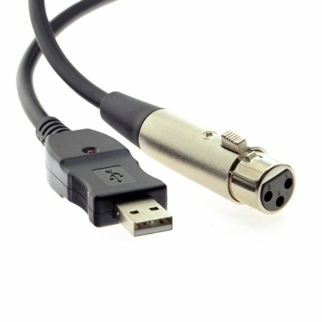 USB-концентратор, Кабель USB 20 - XLR для подключения микрофона к компьютеру, без драйверов