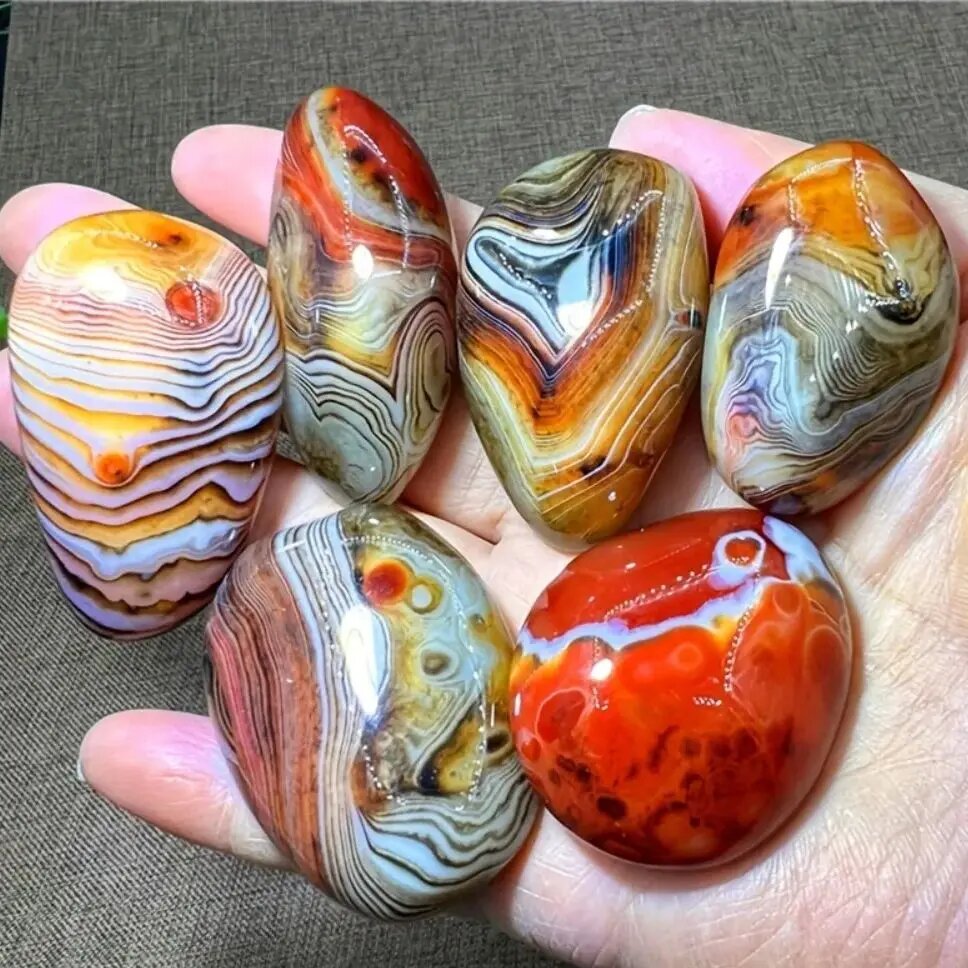 Большой гладкий агатовый камень 20-30g 1pc