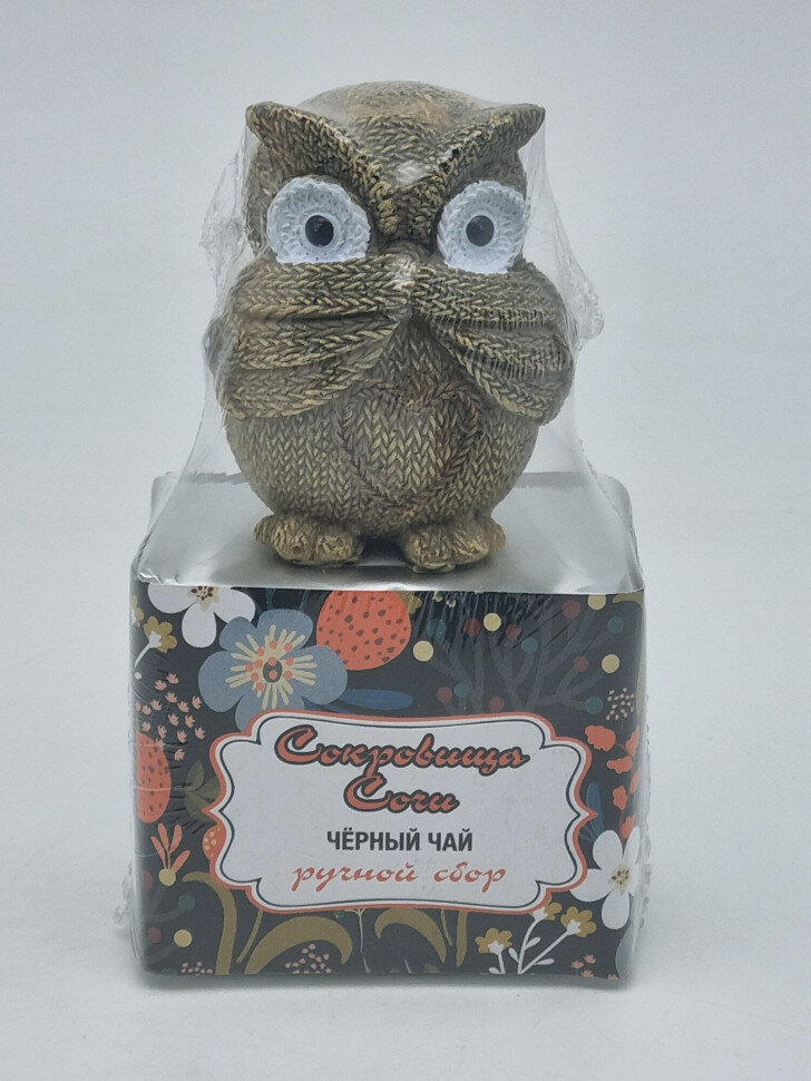 Чай черный ручной сбор 35гр с сувениром сова