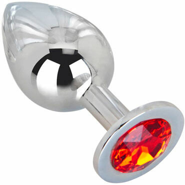 Erotic Fantasy Red Flame Большой плаг из стали с кристаллом