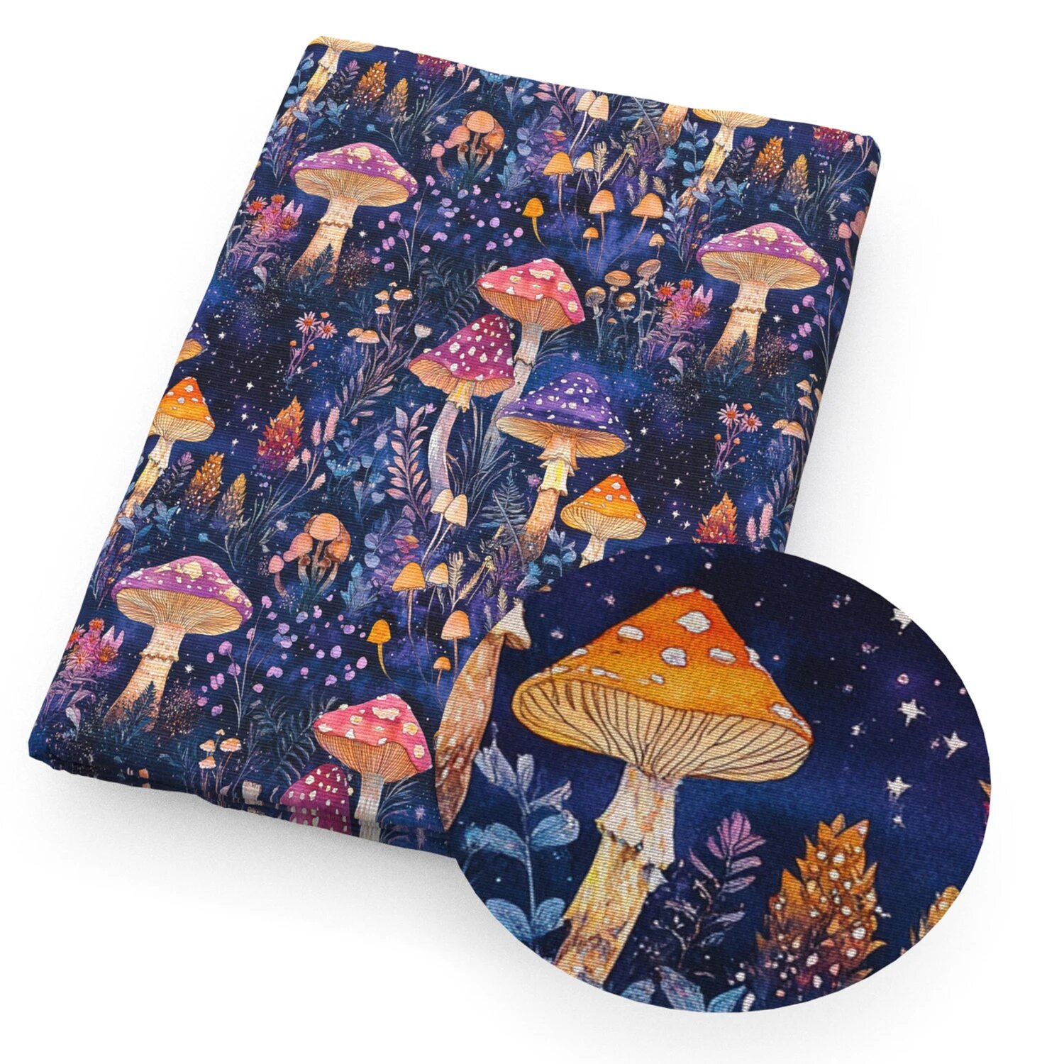 Лист ткани грибной полиэстер хлопок 50x145 см Polyester Cotton, 1278564