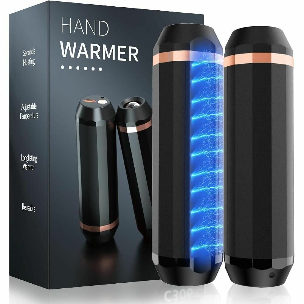 2 шт. электрический карманный рукообогреватель на 5000 мАч, многоразовый, с разделимым магнитным закрытием, светодиодная гаджет-фонарик с цифровой дисплей
