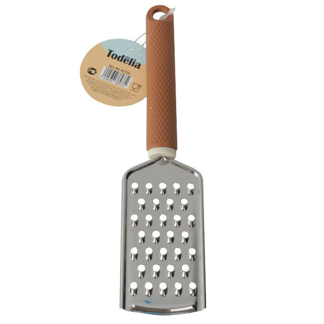 TODELIA Basic терка плоская 25 см из нержавеющей стали и пластика ТПР для кухонных задач