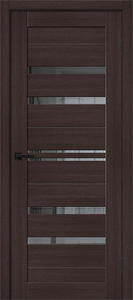 BRAVO Межкомнатная дверь 200*80, Браво-30, Wenge Melinga / Mirox Grey , Эко Шпон 200*80 Wenge Melinga