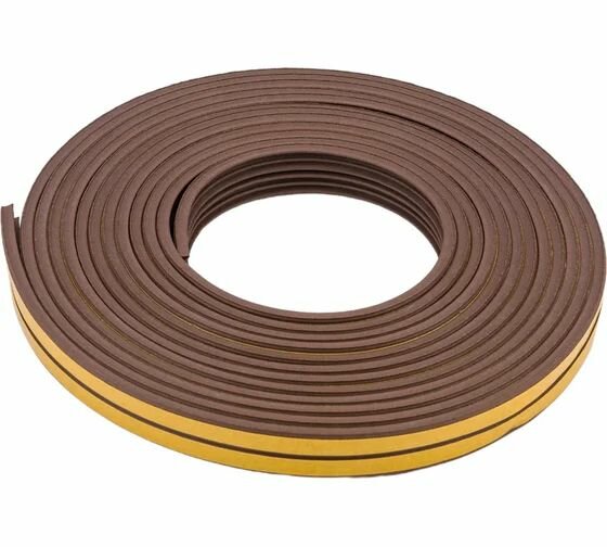 Самоклеящийся уплотнитель Sila E-профиль, 10 м, коричневый