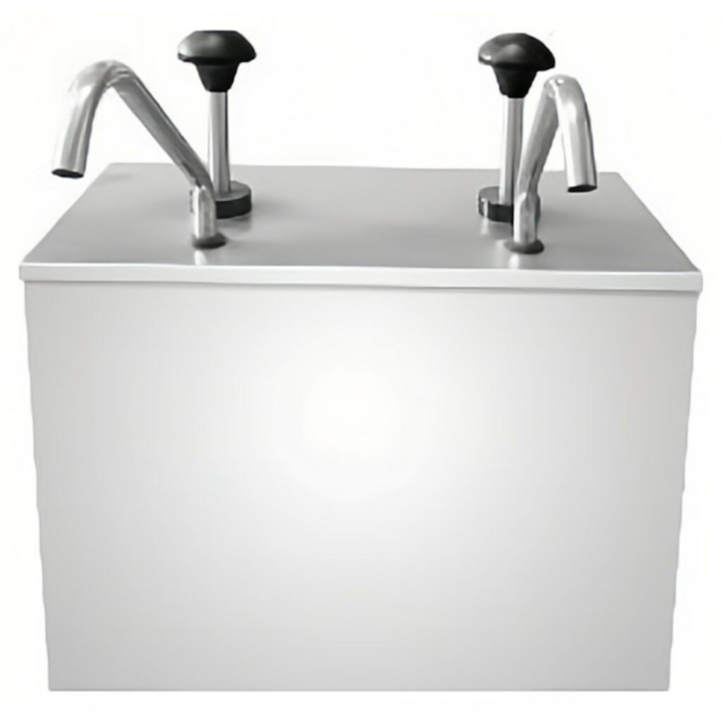 Диспенсер для соусов Hurakan HKN-SDS32 нажимной, 2 помпы кран, 2х4 литра