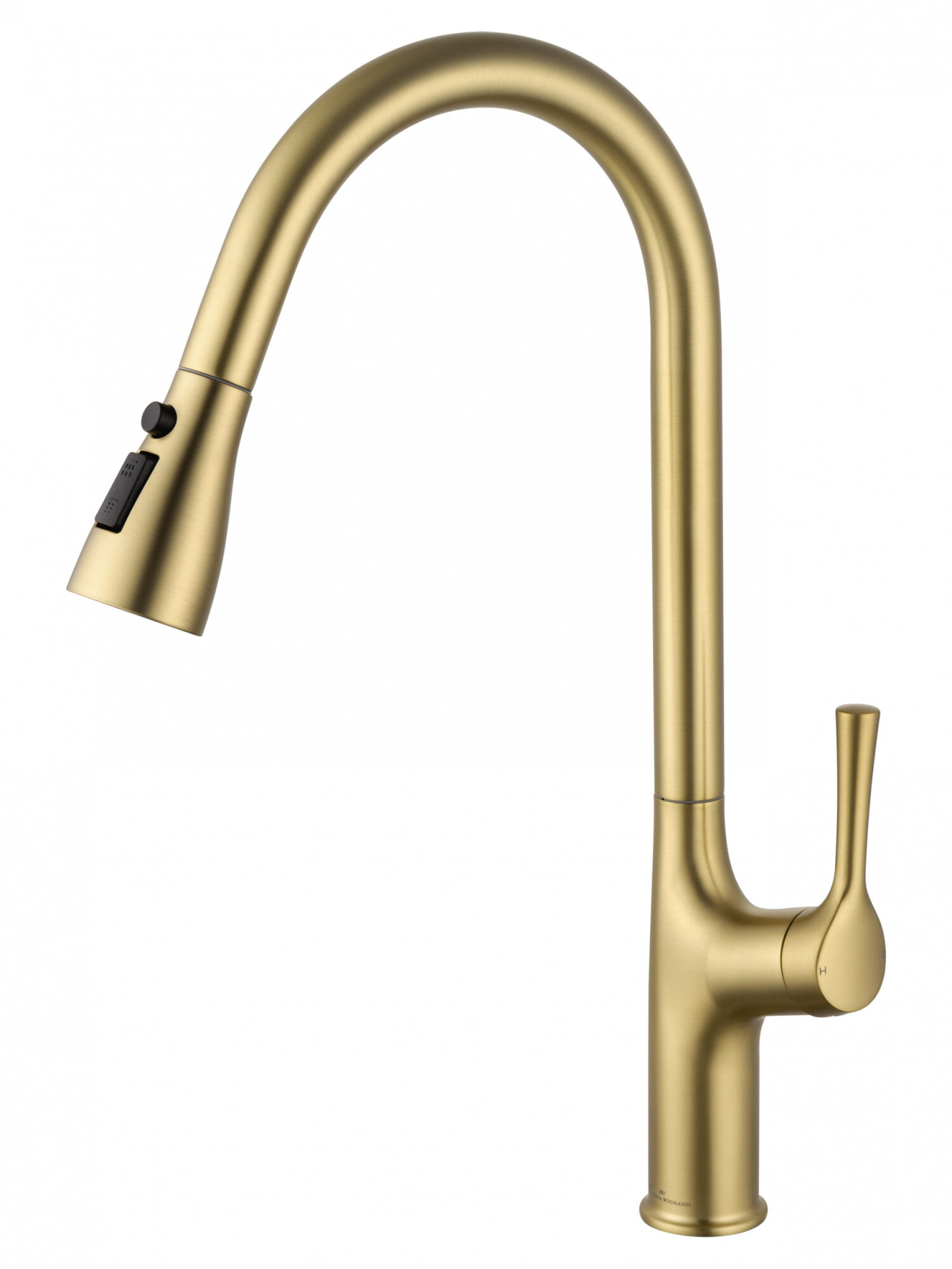 Смеситель для кухни с выдвижным изливом WONZON & WOGHAND, брашированное золото WW-AE54123-BG