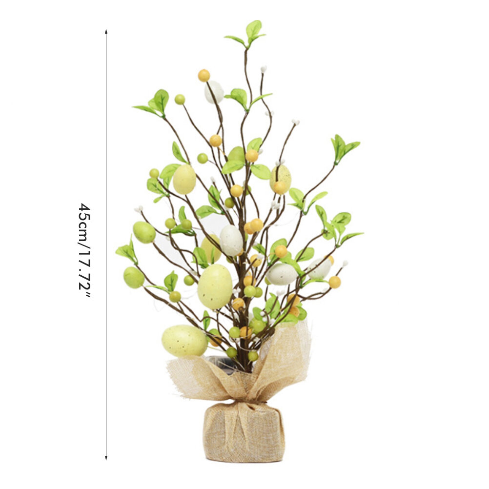 45 см светодиодные фонари Пасхальное яйцо Украшение елки Пасхальные украшения Яйца Дерево Домашний декор стола Сцена Торговый центр Макет Реквизит для фотографий