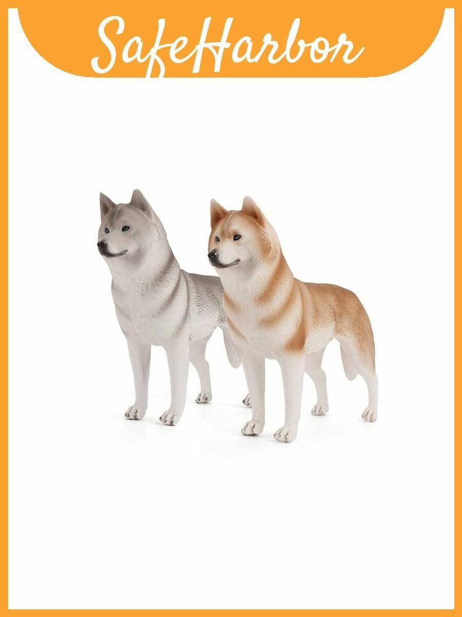 Pvc husky figurine коллекционная для декора дома и офиса и любителей животных набор husky