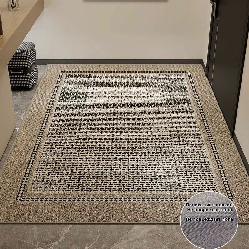 Коврик из искусственного сизаля, режущийся, полосатое силиконовое дно