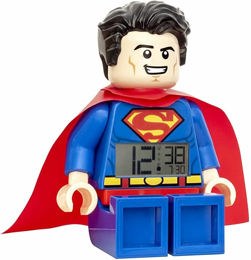 Лего Будильник Супергерой Супермен высота 23 см