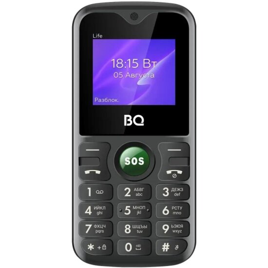 Мобильный телефон BQ 1853 Life Черно-зеленый