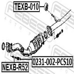 Кронштейн крепления глушителя Febest арт. nexb-r52