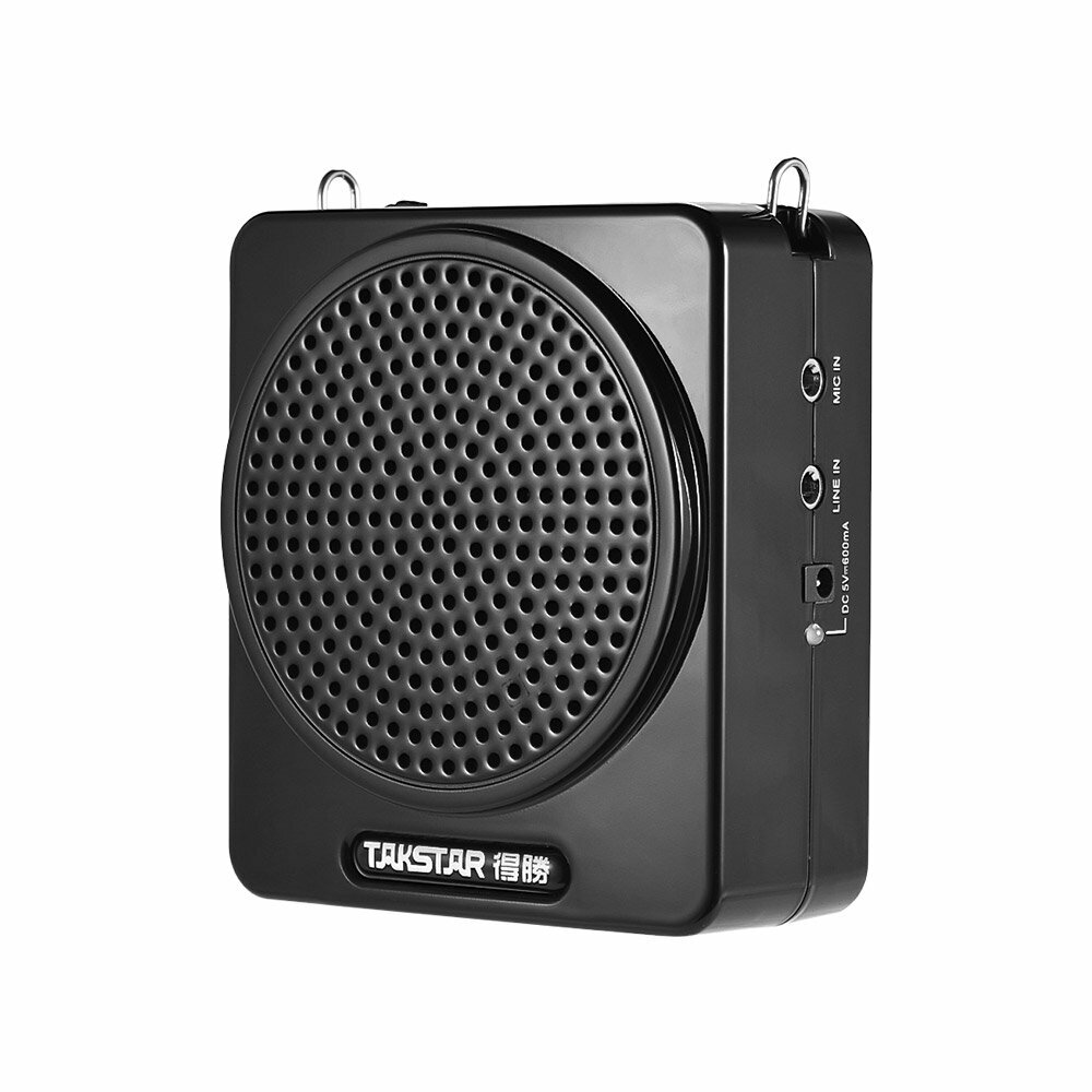 TAKSTAR E188 10W Портативный цифровой усилитель голоса с микрофоном на голове, разъемом LINE Input, черный, для гидов, учителей, презентаций, рынка, заряжаемый