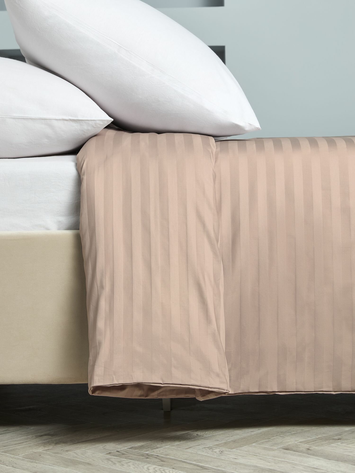 Пододеяльник на молнии страйп-сатин 215х145 "Cozy Home" рис. 86043-11 Эфирная роза/Ethereal rose