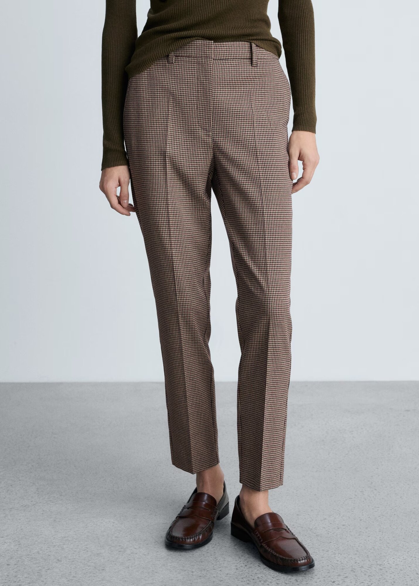 Брюки скинни MANGO WARM, размер XS, гранатовый — фото 1