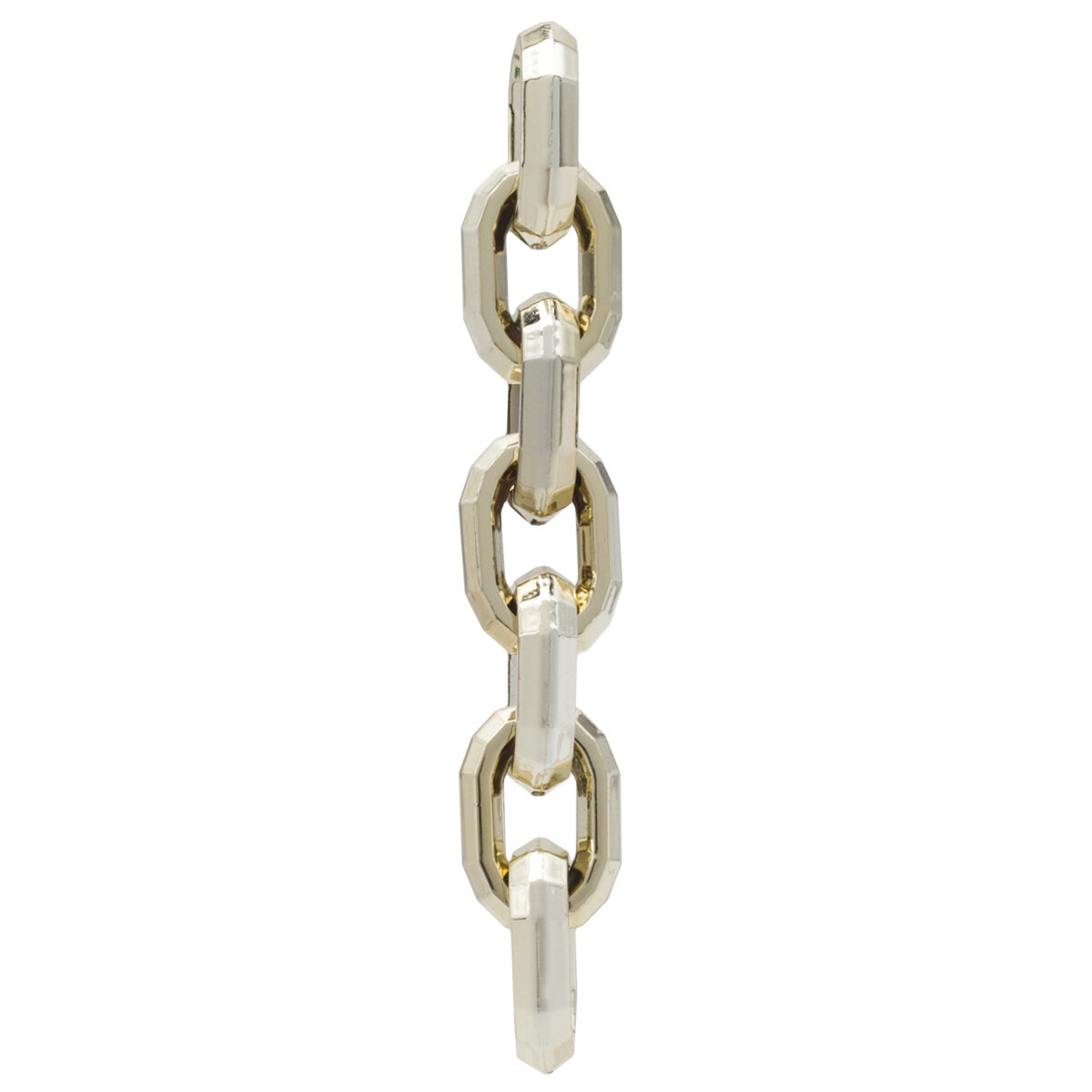 Цепь декоративная пластиковая, длина 10 см, звено 2,3*1,5 см, с гранями, Astra&Craft (золото)