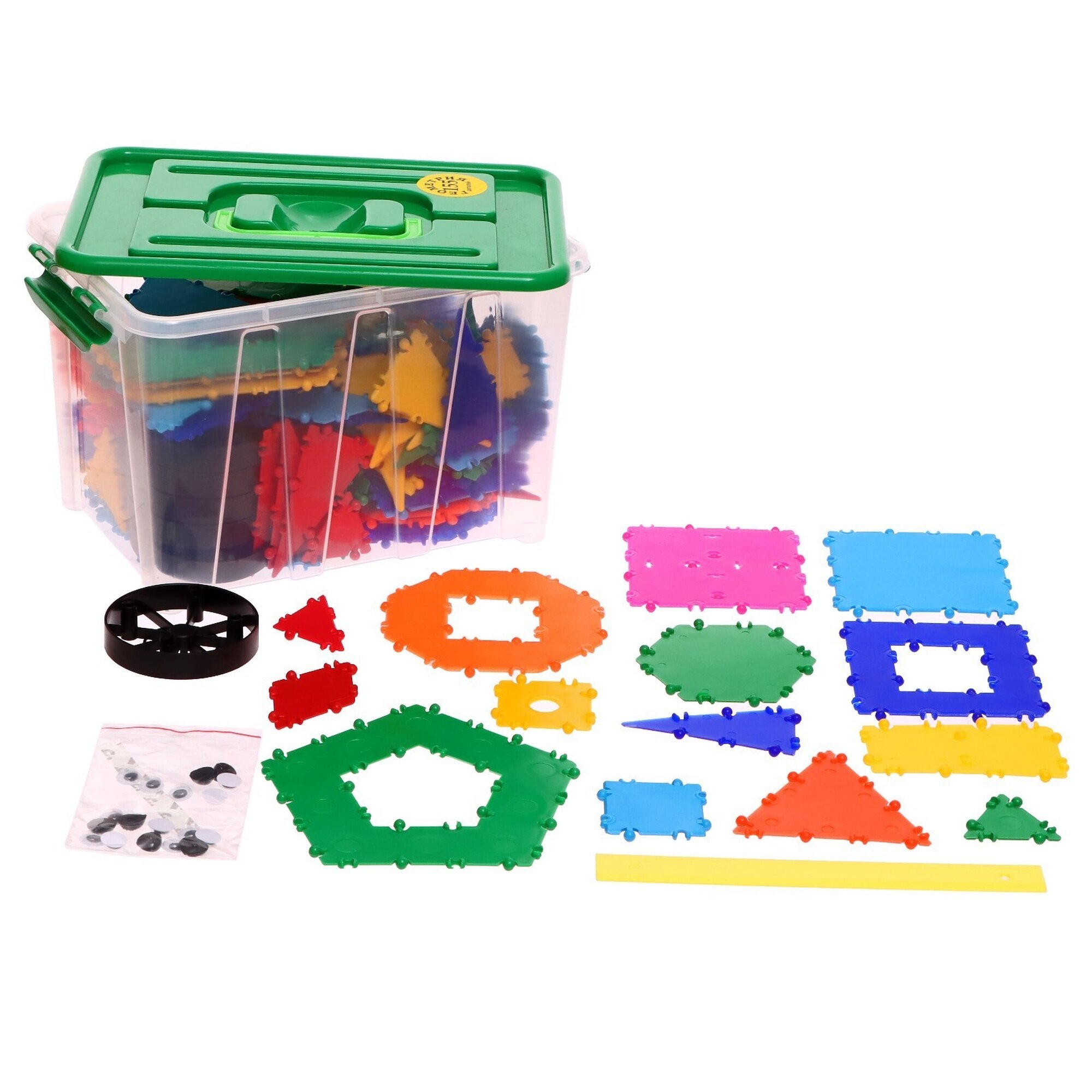 Конструктор тико "Геометрия", 155 деталей, 6 колес, от 3 лет