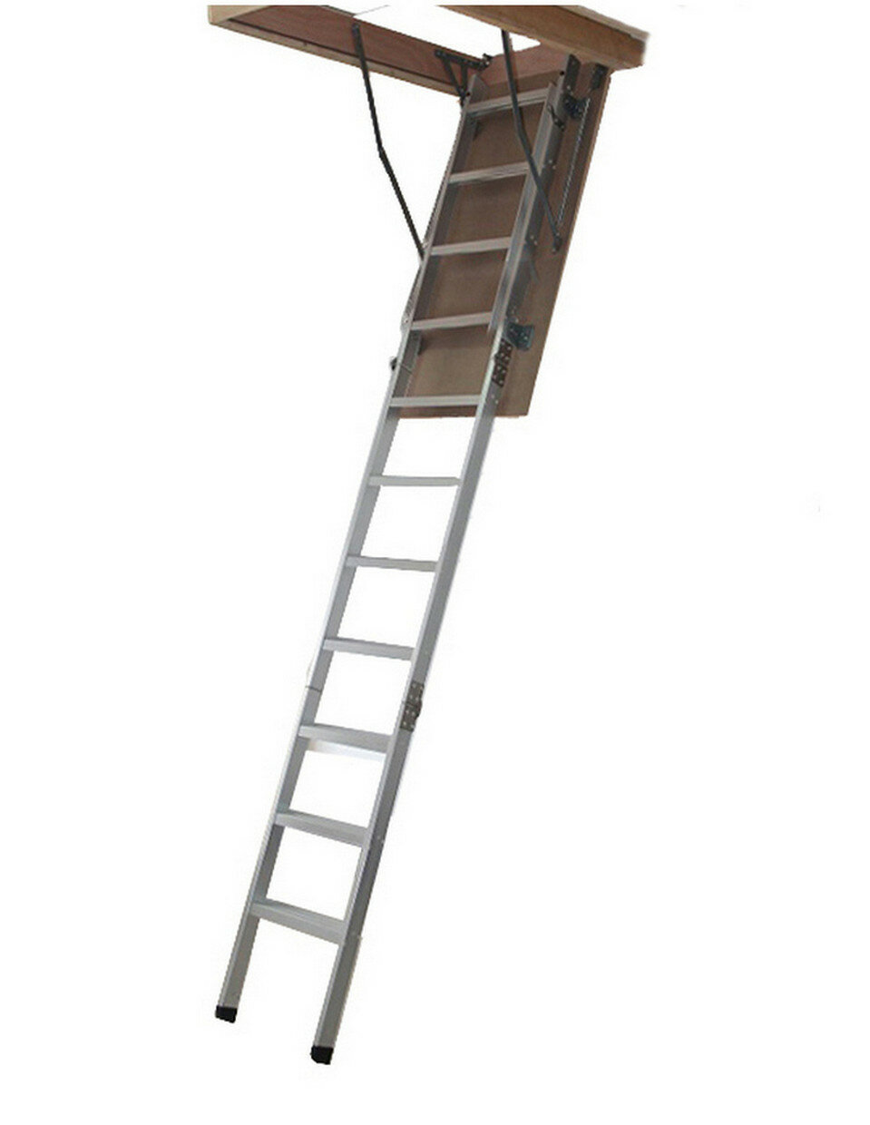 Лестница TIMESWOOD Согра, складная, с люком, алюминий, 60 см x 120 см x 280 см
