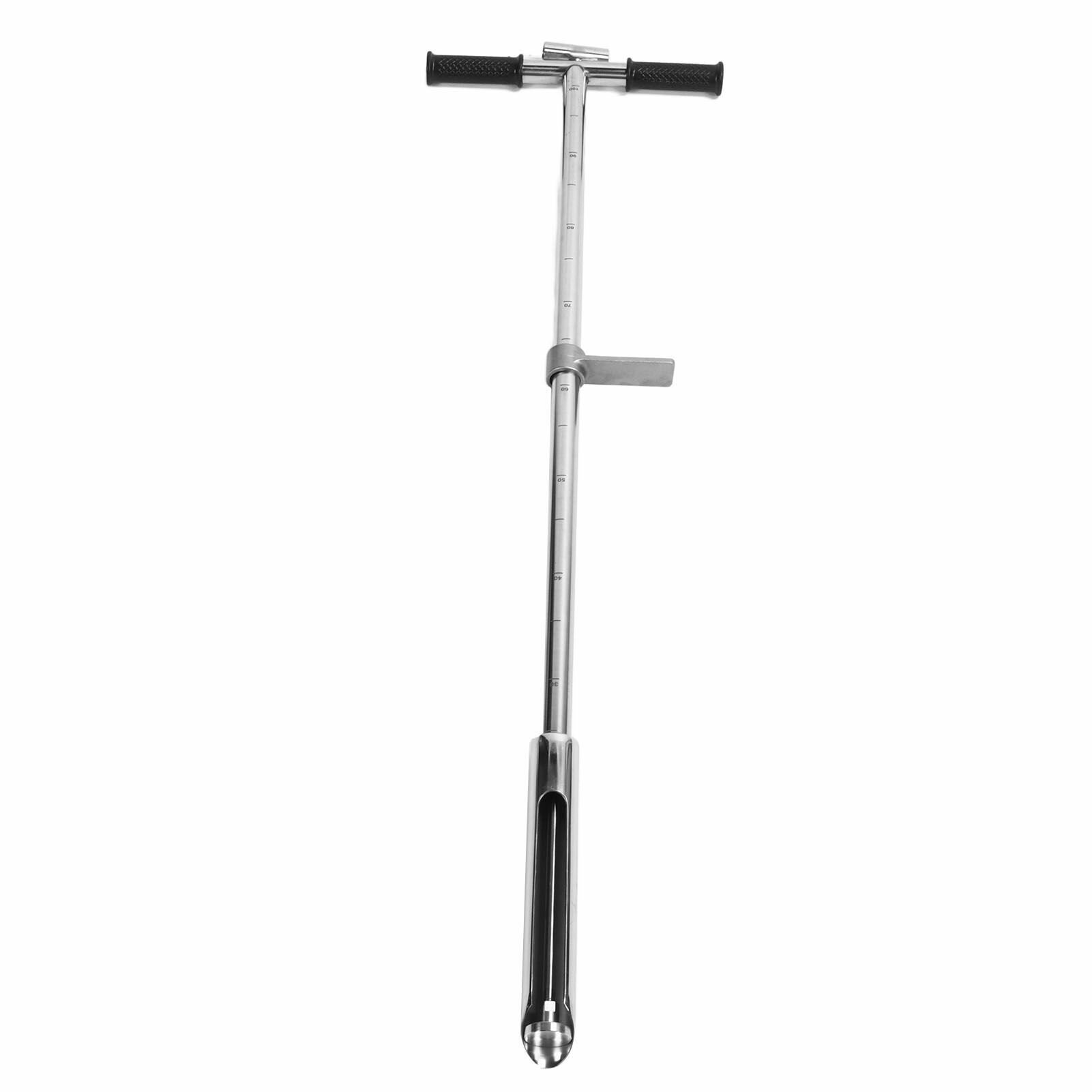 Зонд для отбора проб почвы из нержавеющей стали с эжекторной педалью для отбора проб на газоне, саде, ферме, 1 метр 38 мм