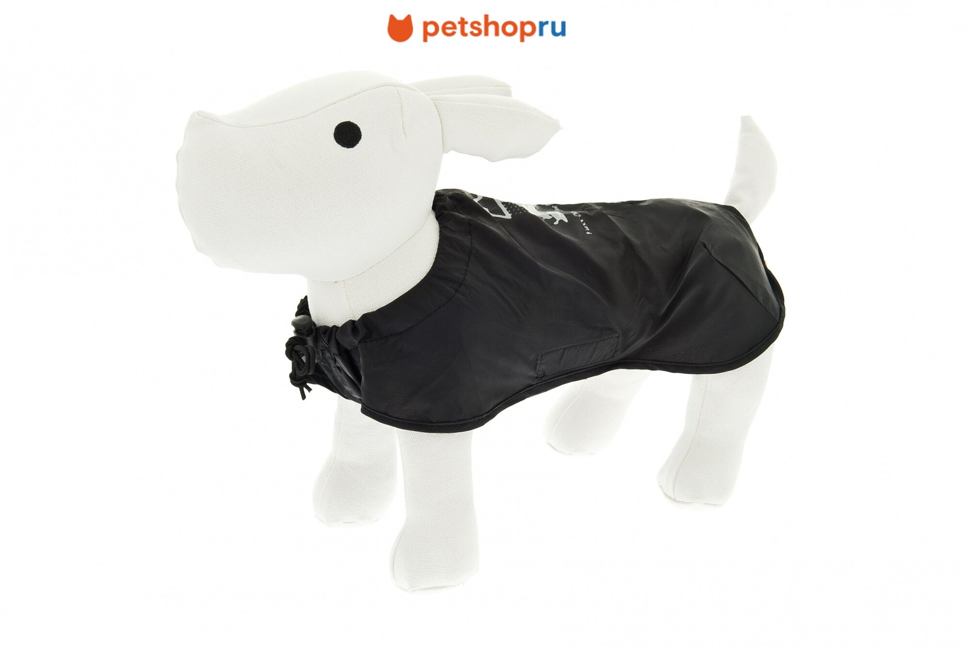 Ferribiella Карманный дождевик попона для собак "Танцующие под дождем", черный, 70см