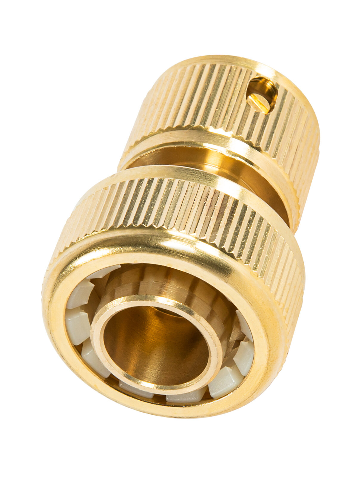 Соединитель латунный быстросъемный для шланга 3/4" Palisad аквастоп 66265