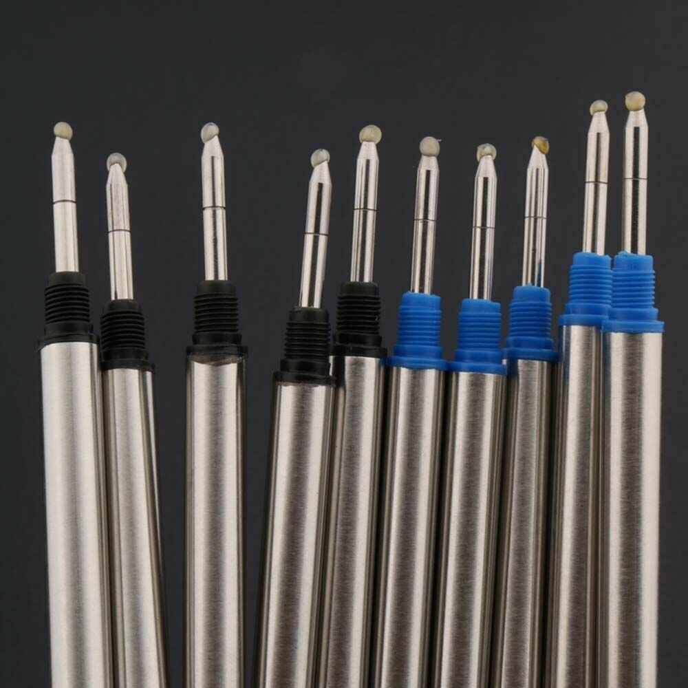 Parker cтержень для ручки-роллера винтовой, 10 шт, синий + чёрный