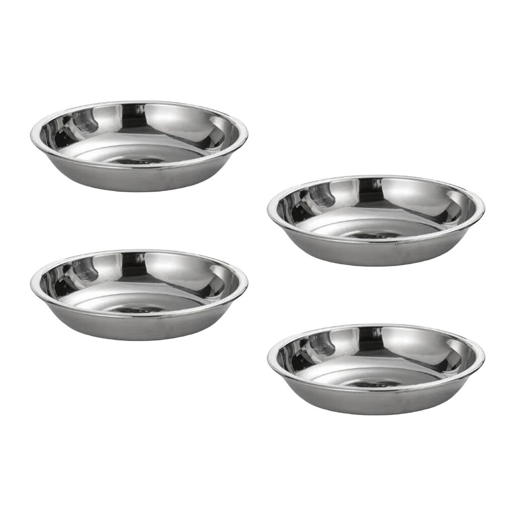 4 шт. круглые металлические тарелки для сервировки