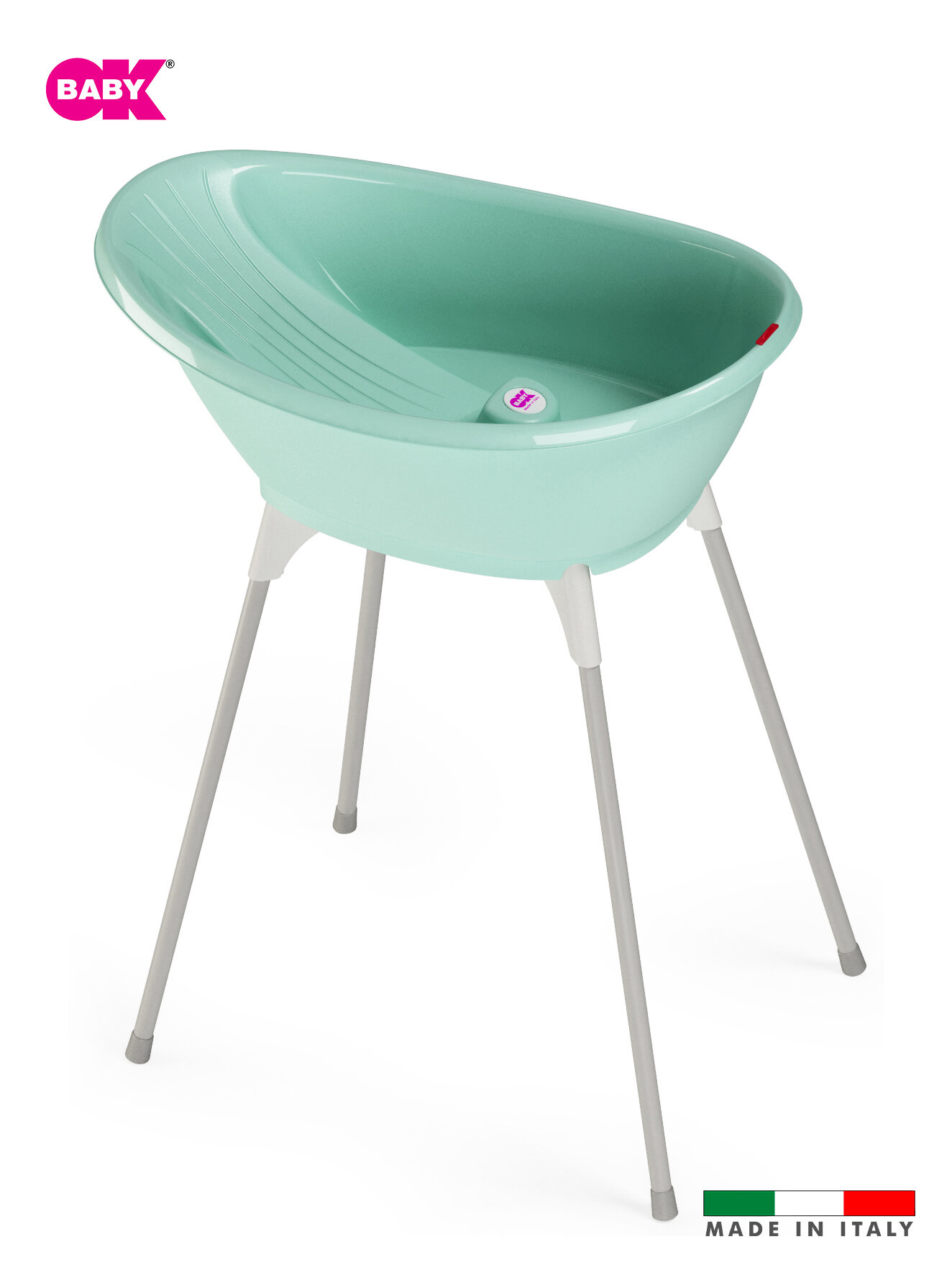 Комплект ванночка Ok Baby Bella+Подставка Бирюзовый