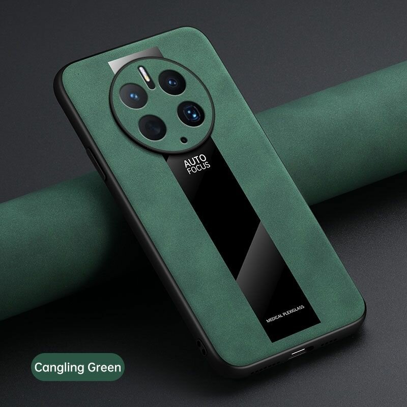 Чехол на Huawei Mate 50 Pro (Хуавей Мате 50 Про) Роскошная кожа противоударный с защитой камеры