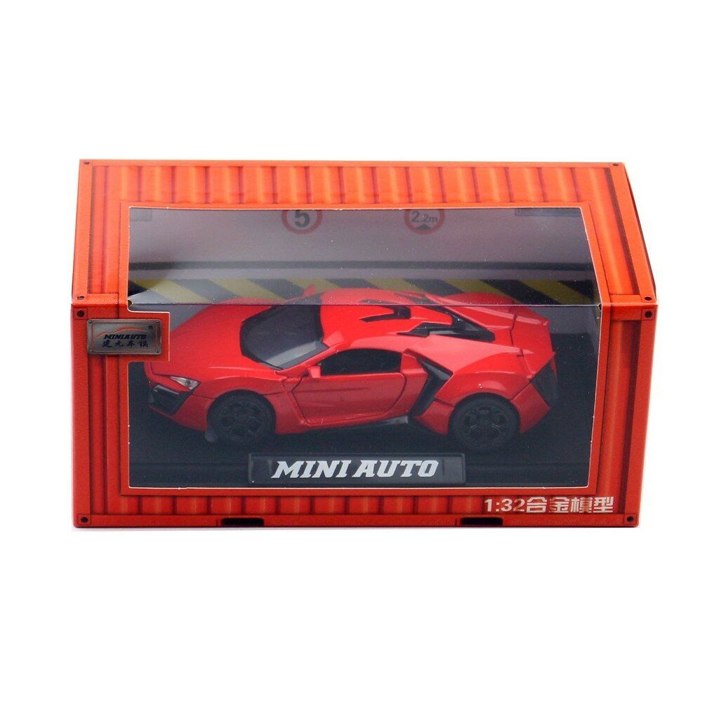 Модель автомобиля ликан гиперспорт из металла с подсветкой и звуком для молодых любителей автомобилей красный
