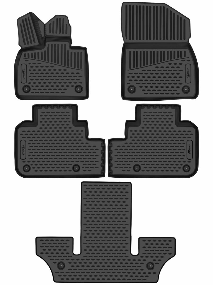 Коврики в салон для LiXiang L9 (I) 2022-, 5шт. (полиуретан) FORMAT.3DA71184210K