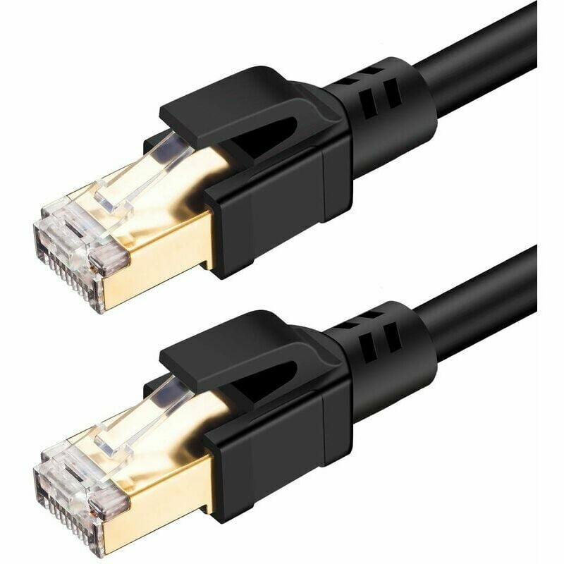 Кабели Ethernet. Кабель Ethernet Cat 8, сетевой кабель LAN RJ45 SFTP. Скорость 40 Гбит/с / 2000 МГц (25 м).
